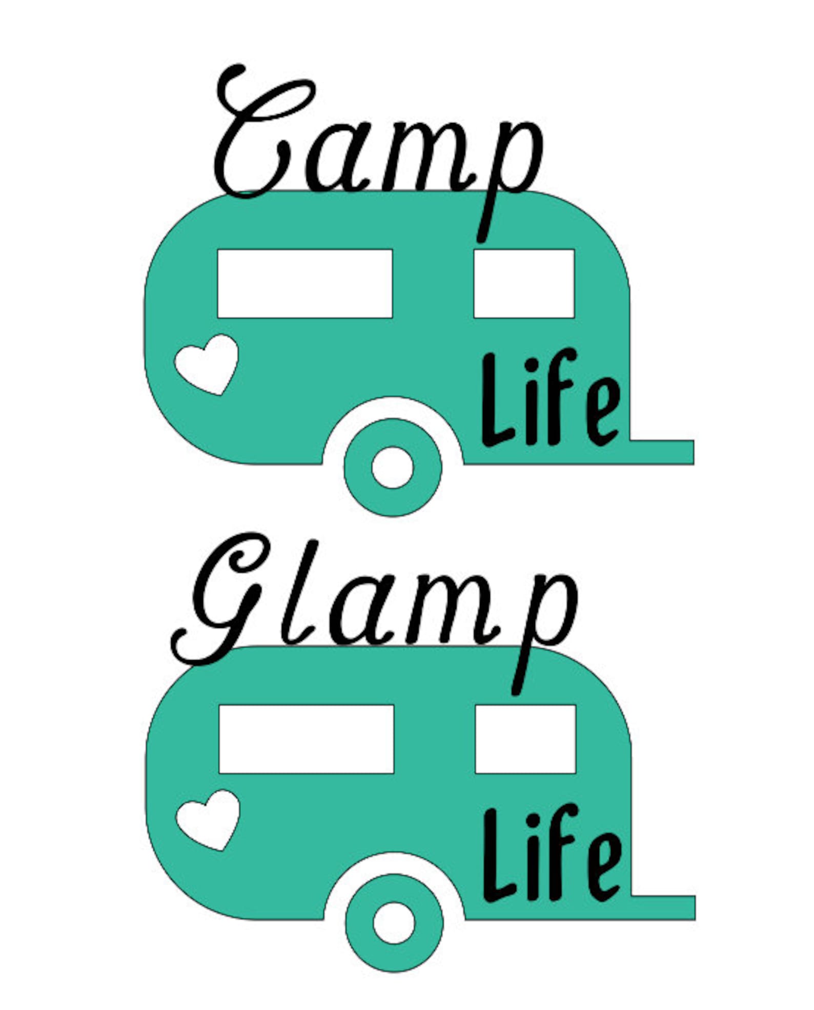 Camp Life Vinyl Sticker Camping Decal Glamp Life Vinyl | Etsy