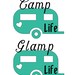 Camp Life Vinyl Sticker Camping Decal Glamp Life Vinyl - Etsy