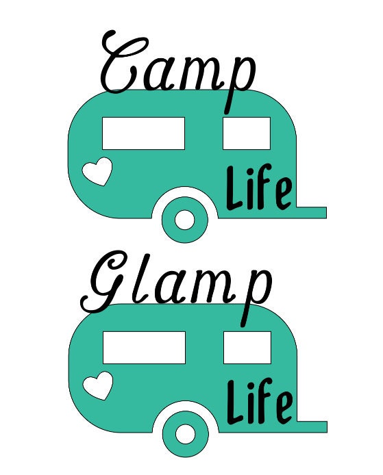 Camp life vinyl sticker camping decal glamp life vinyl | Etsy