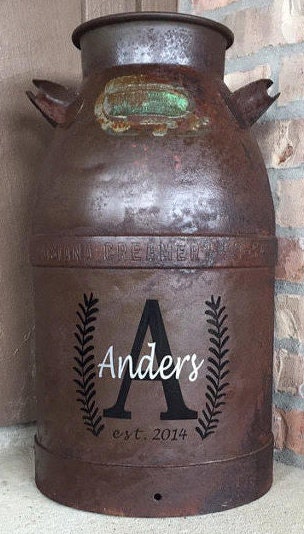 Milk Can Decal Decal for Milk Can Front Porch Decor - Etsy