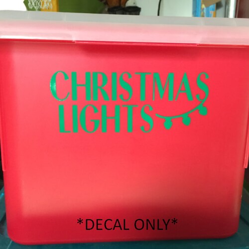 Christmas Storage Bin Decal Container Labels Christmas - Etsy