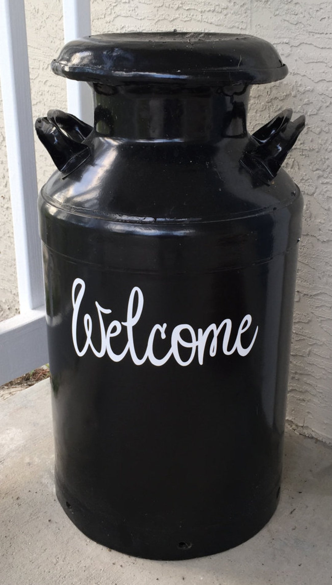 Welcome Decal, Milk Can Decal, Front Door Decal, Farmhouse Decor, Home ...