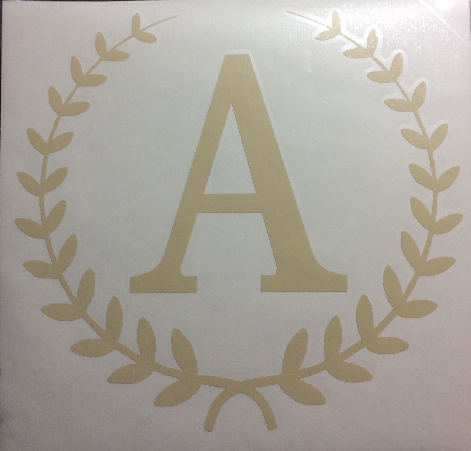 Laurel Wreath Monogram Decal Farmhouse Decor Milk Can Decal - Etsy