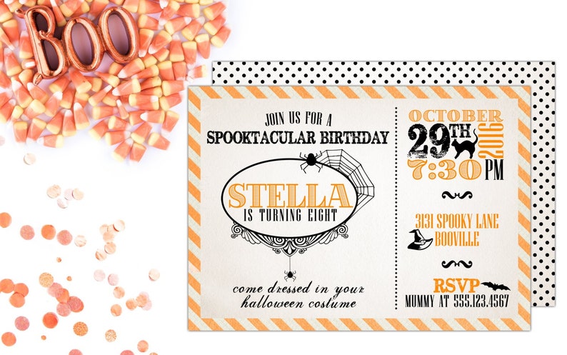 Spooktacular Halloween Birthday Party Invitation | Printable OR ...