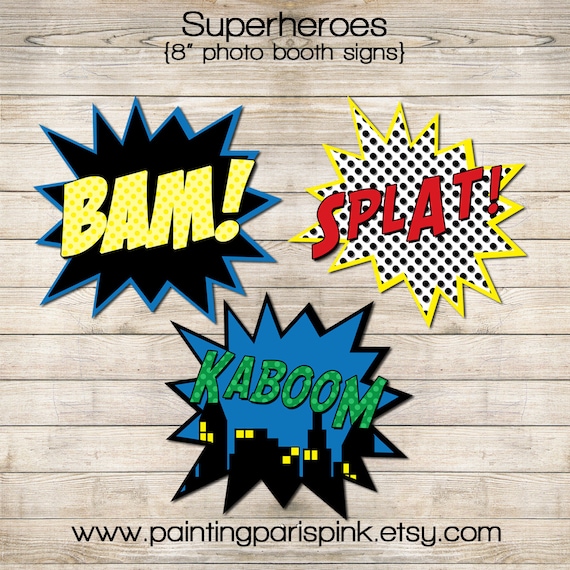 Superhero Photo Booth Sign