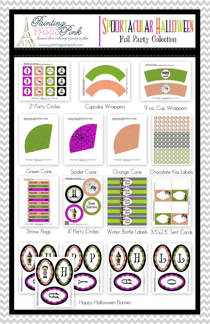 Spooktacular Halloween Full Printable Collection All Files | Etsy