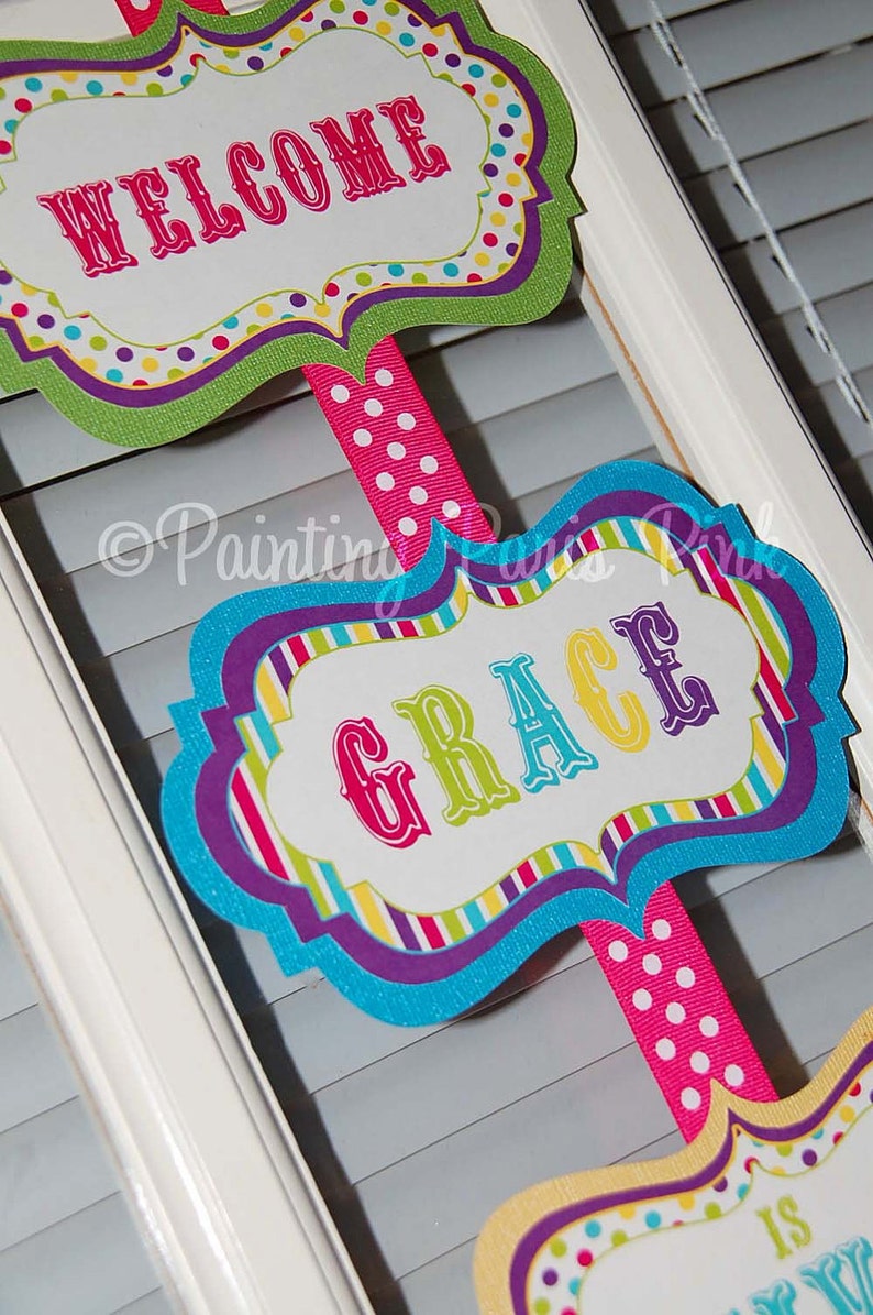 Printable Fancy Welcome Sign Carnival Ride Party Collection | Etsy