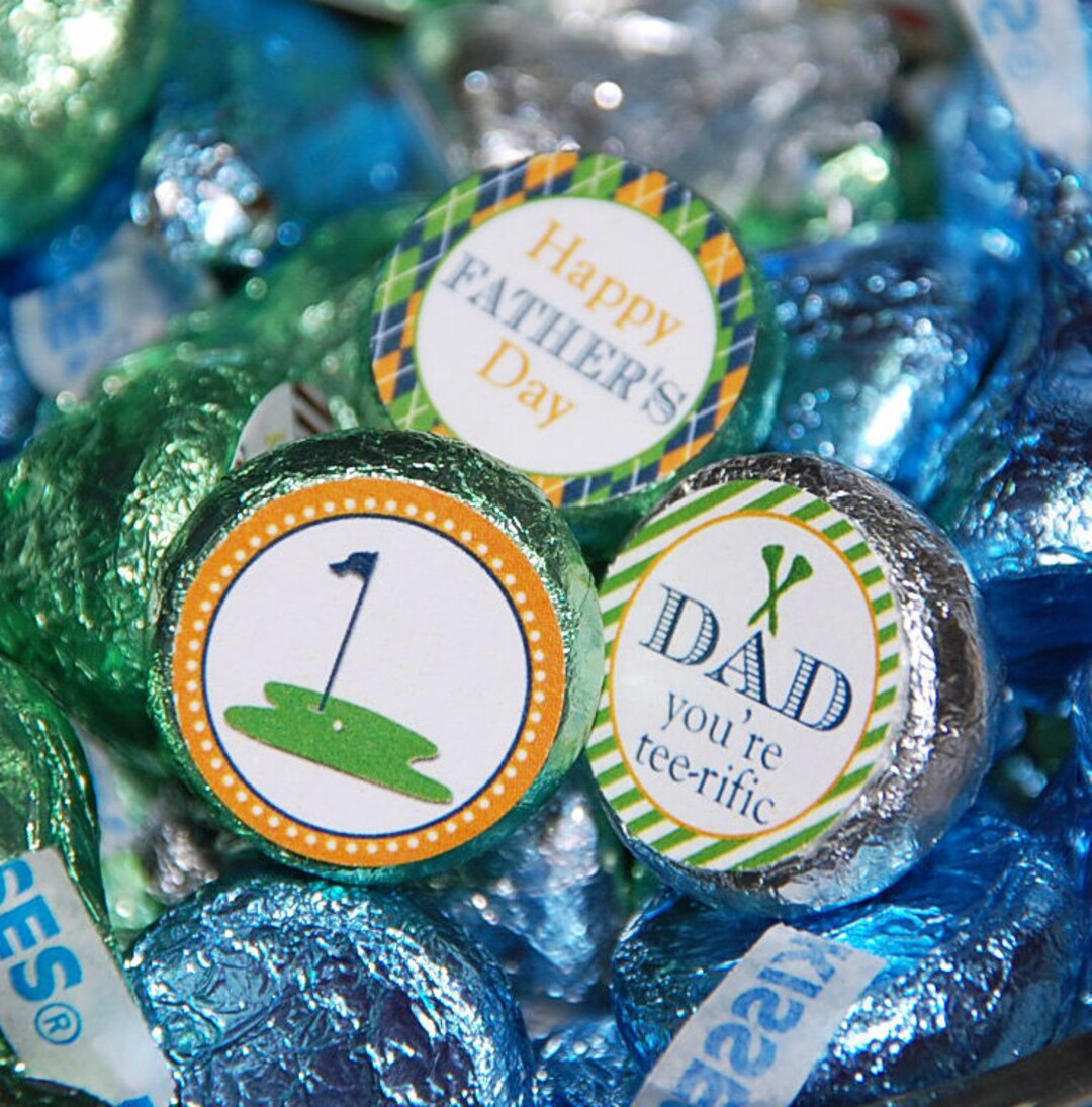 Father's Day Golf Chocolate Kiss Candy Labels | Printable | Instant ...