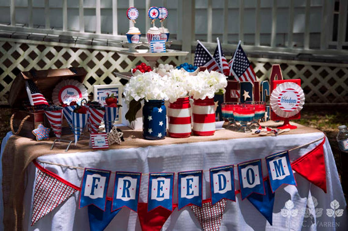 4th of July FREEDOM Banner Printable Instant Download - Etsy