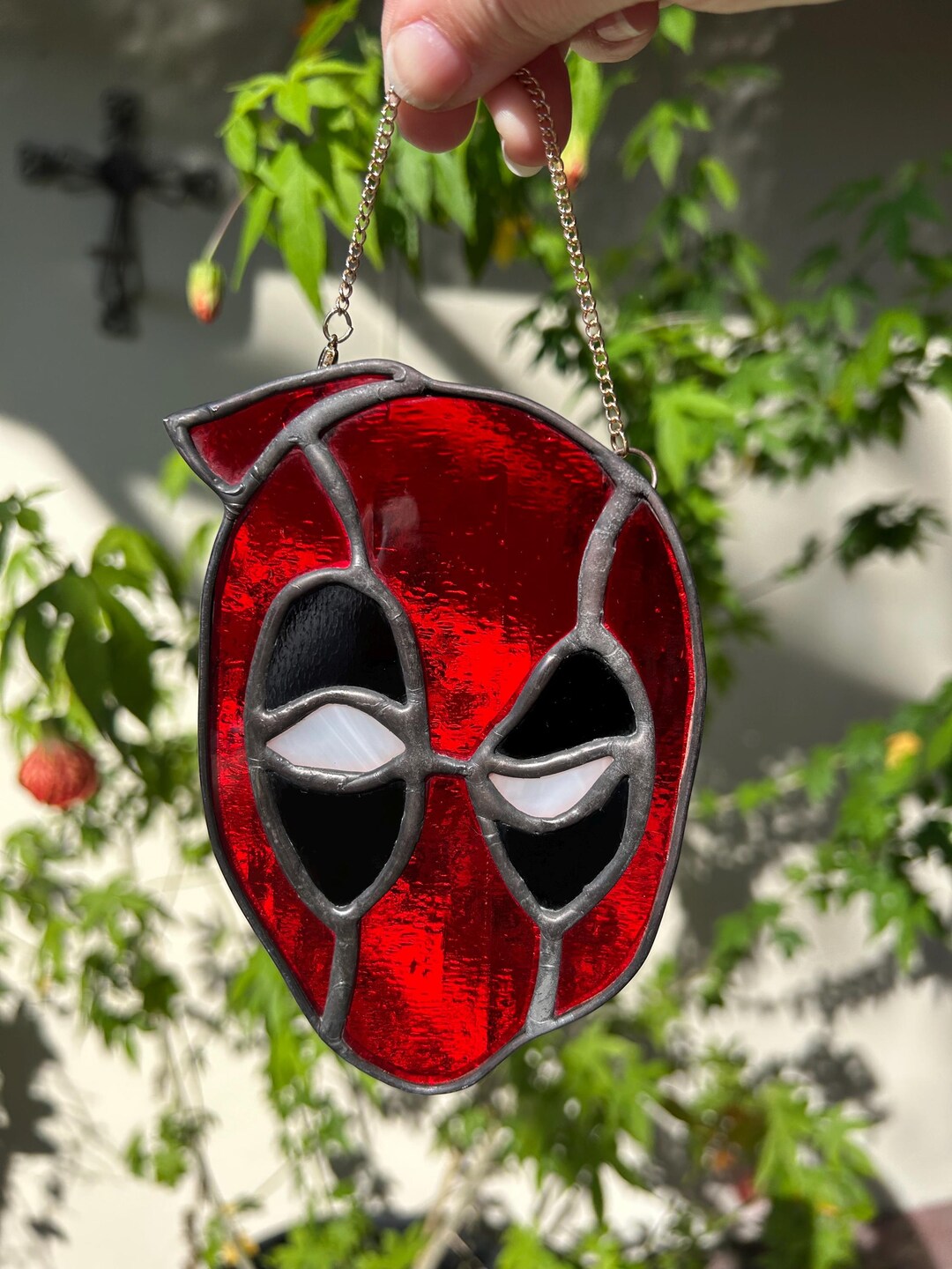 Stained Glass Deadpool Head Sun Catcher - Etsy