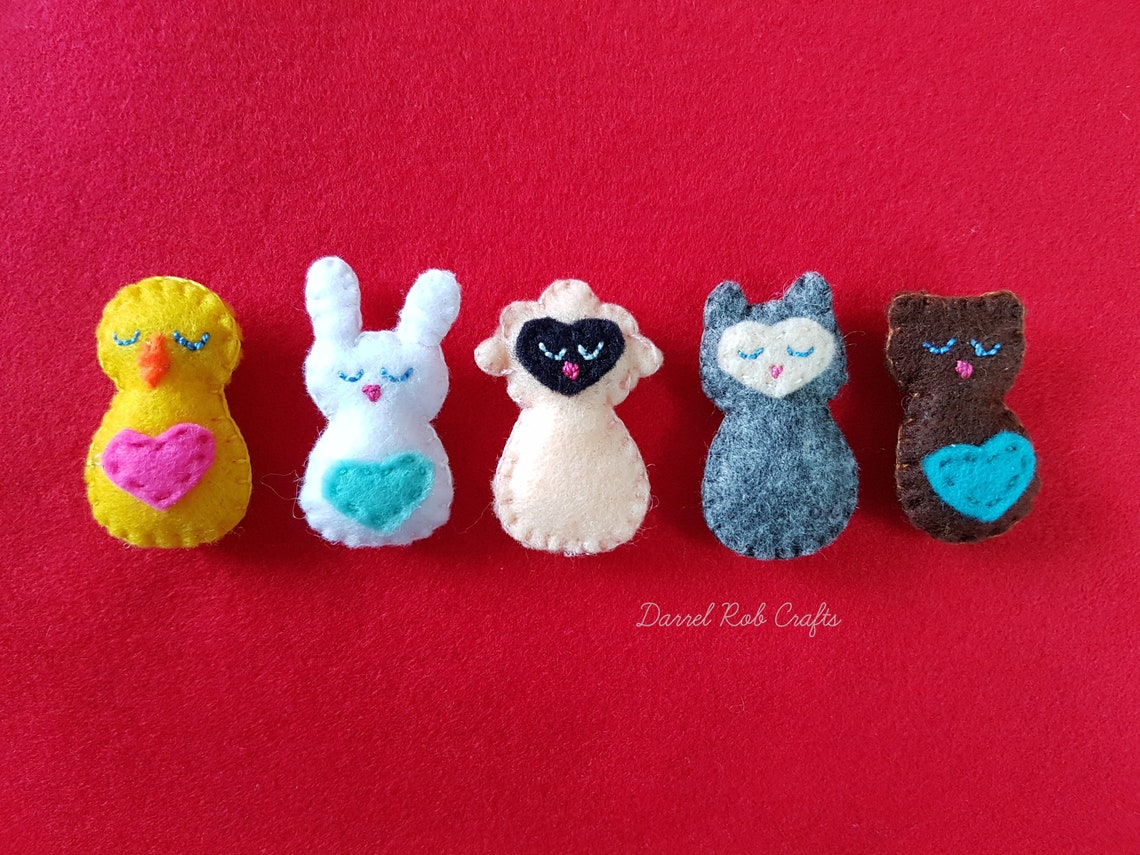 Mini Pocket Critters PDF Sewing Pattern for Felt Softies | Etsy