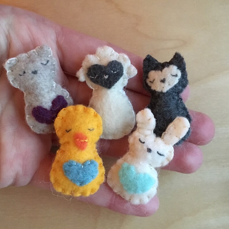 Mini Pocket Critters- PDF Sewing Pattern for Felt Softies - Etsy