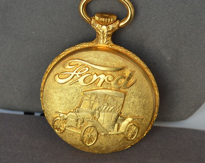 Vintage Swiss Made "ford" Pocket Watch Gold Filled Quartz - Etsy