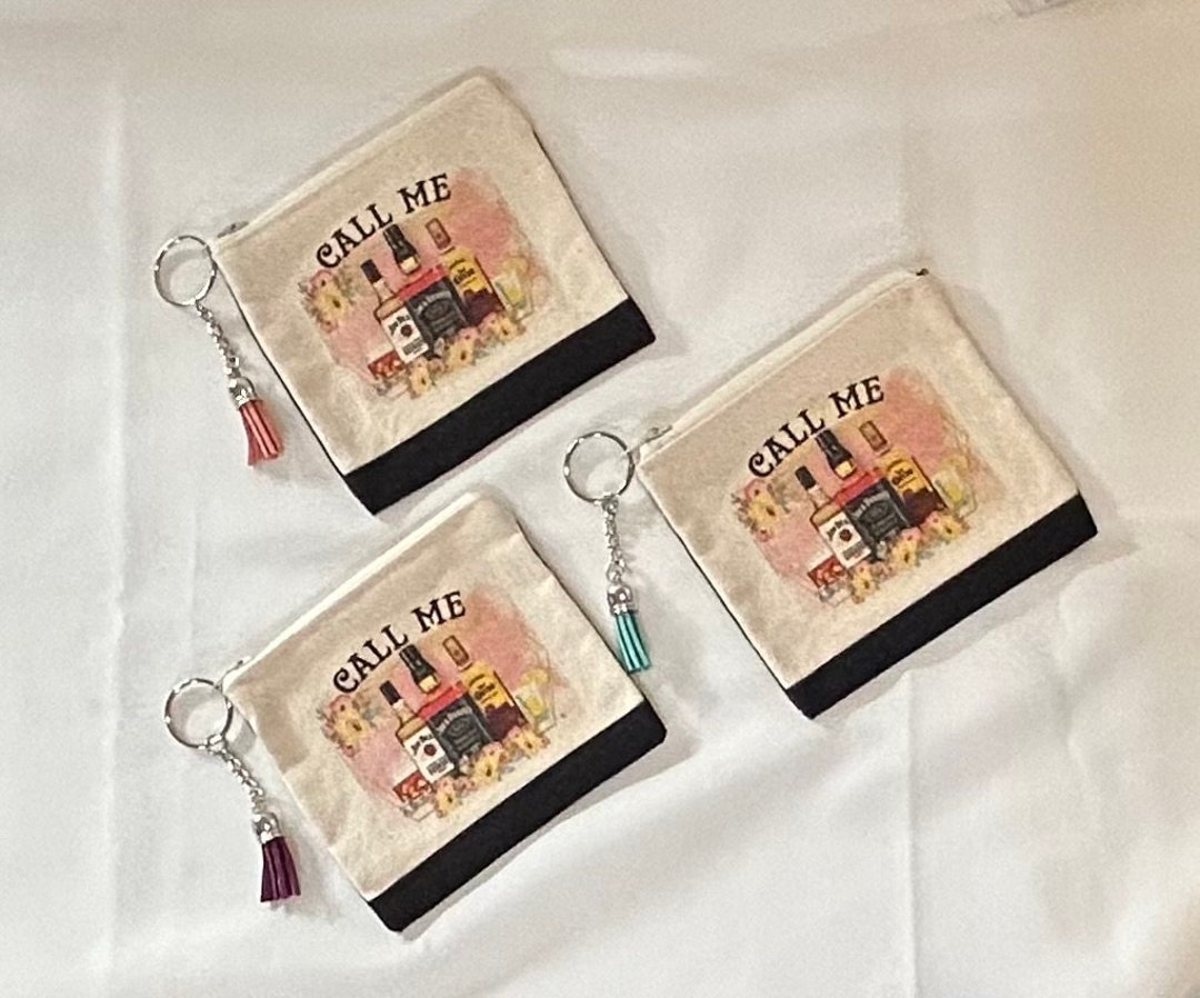 Zipper Coin-wallet Pouch CALL ME, Mini Wallet, Coin Purse, Cotton ...