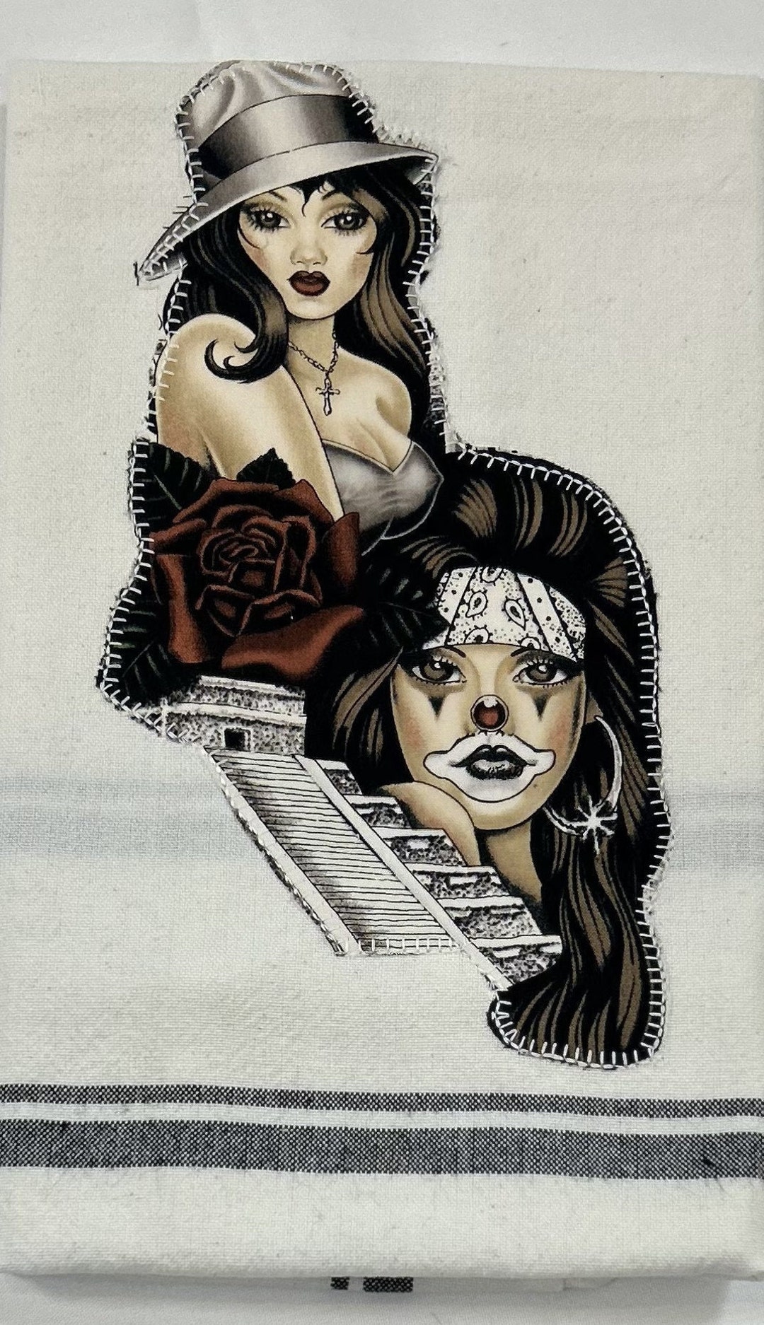 Chicana Ladies Dish Towels Latin Theme Cotton Dish Towels, Latinx ...