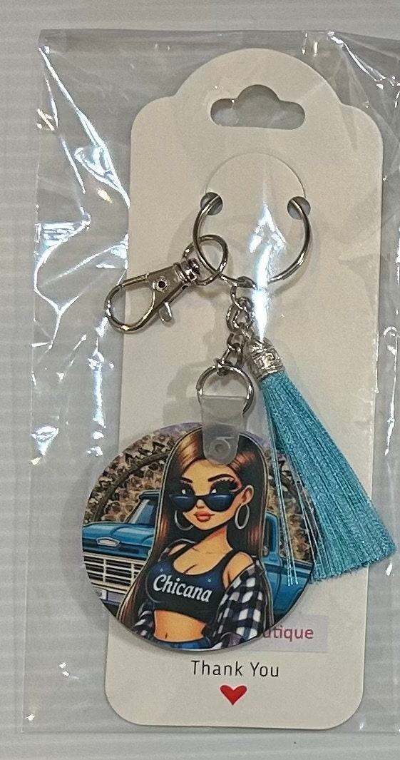 Chicana Latina Keychains, Frida Kahlo, Chingona Keyrigns, Lowrider Key ...