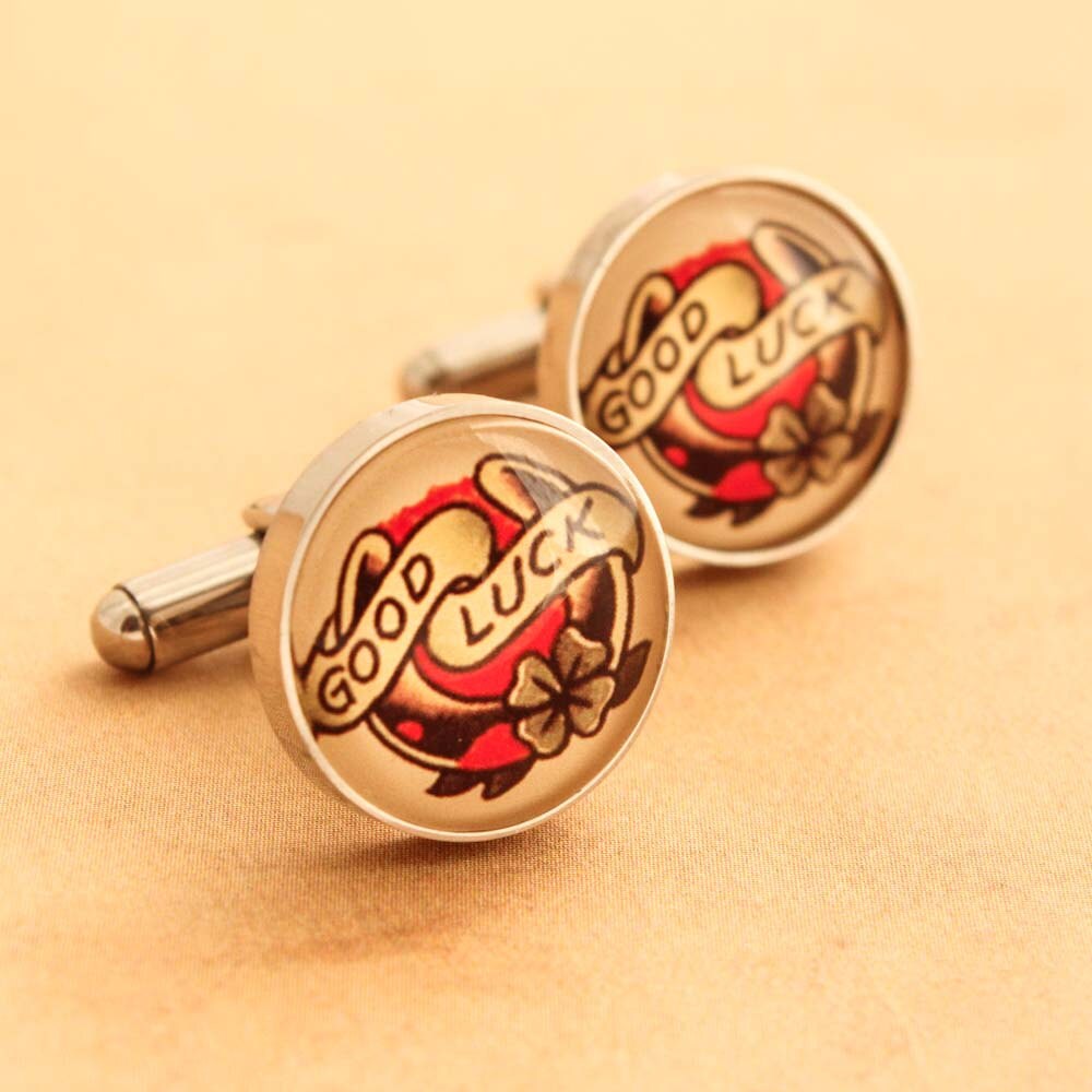 Good Luck Cufflinks Stainless Steel Cufflinks Sailor Jerry | Etsy