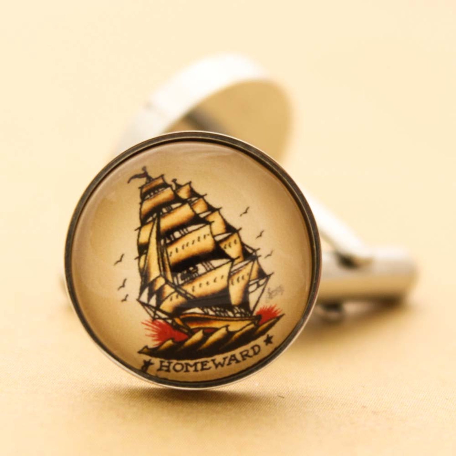Sailor Jerry Cufflinks Stainless Steel Mens Nautical Ship - Etsy UK