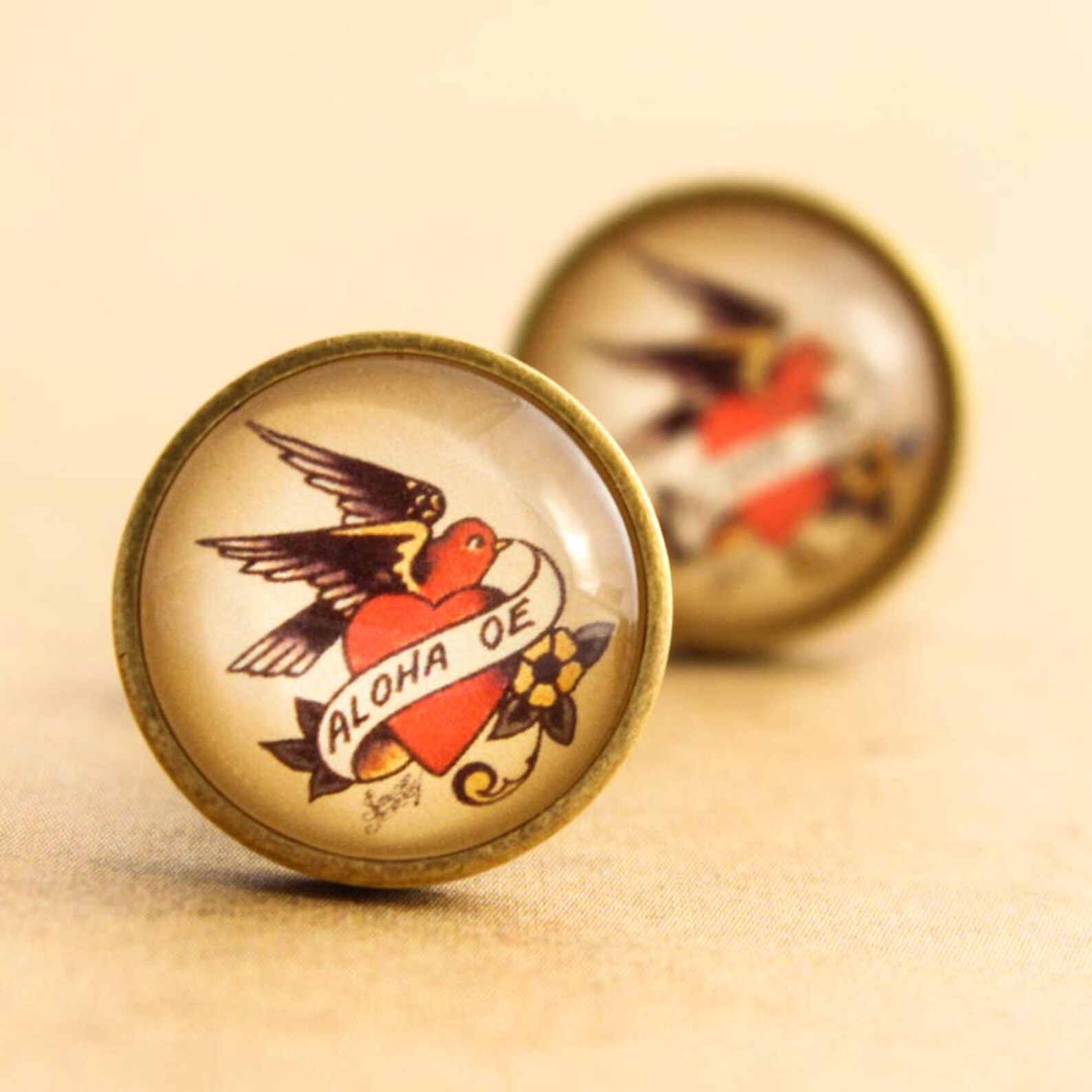 Swallow Cufflinks Sailor Jerry Cufflinks Bird Nautical | Etsy