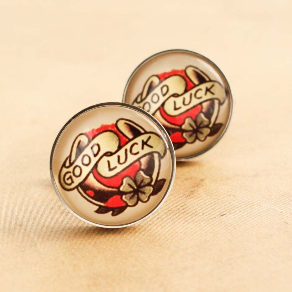 Good Luck Cufflinks Stainless Steel Cufflinks Sailor Jerry - Etsy UK