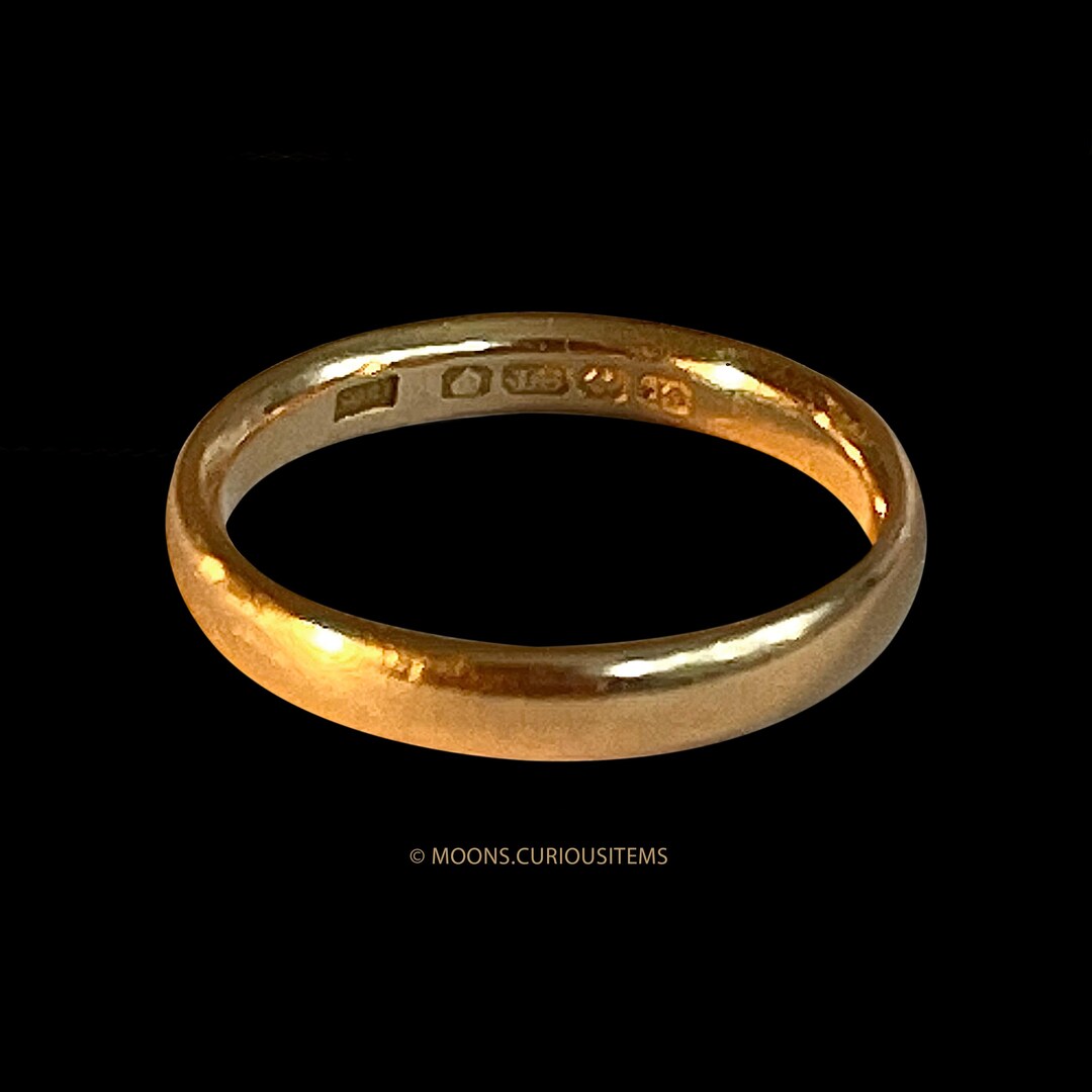 Vintage 18K Gold Wedding Band-stacking Ring-yellow Gold Size 7 & 1/4 - Etsy