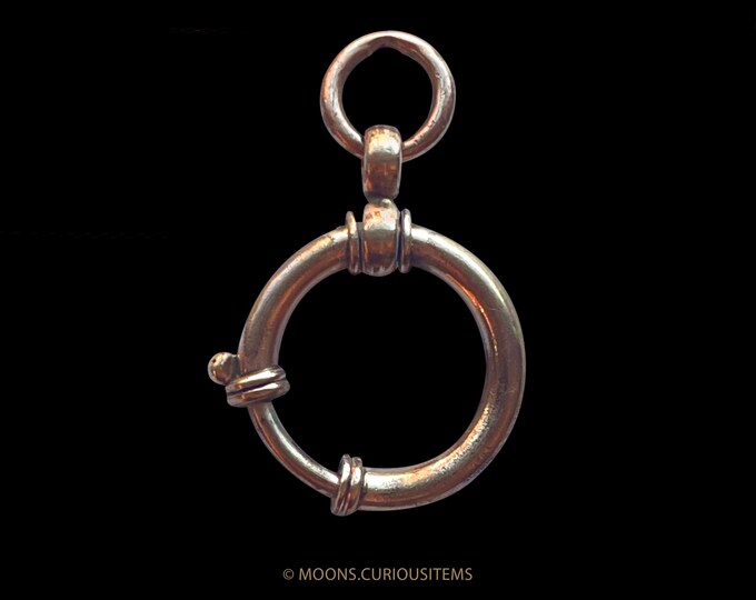 Large Gold Filled Bolt Ring ,clasp Charm Holder Connector Antique - Etsy