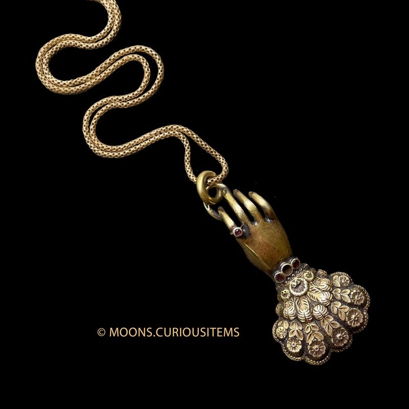 Victorian Hand Pendant - Etsy