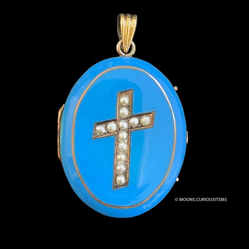 Enamel Locket - Etsy