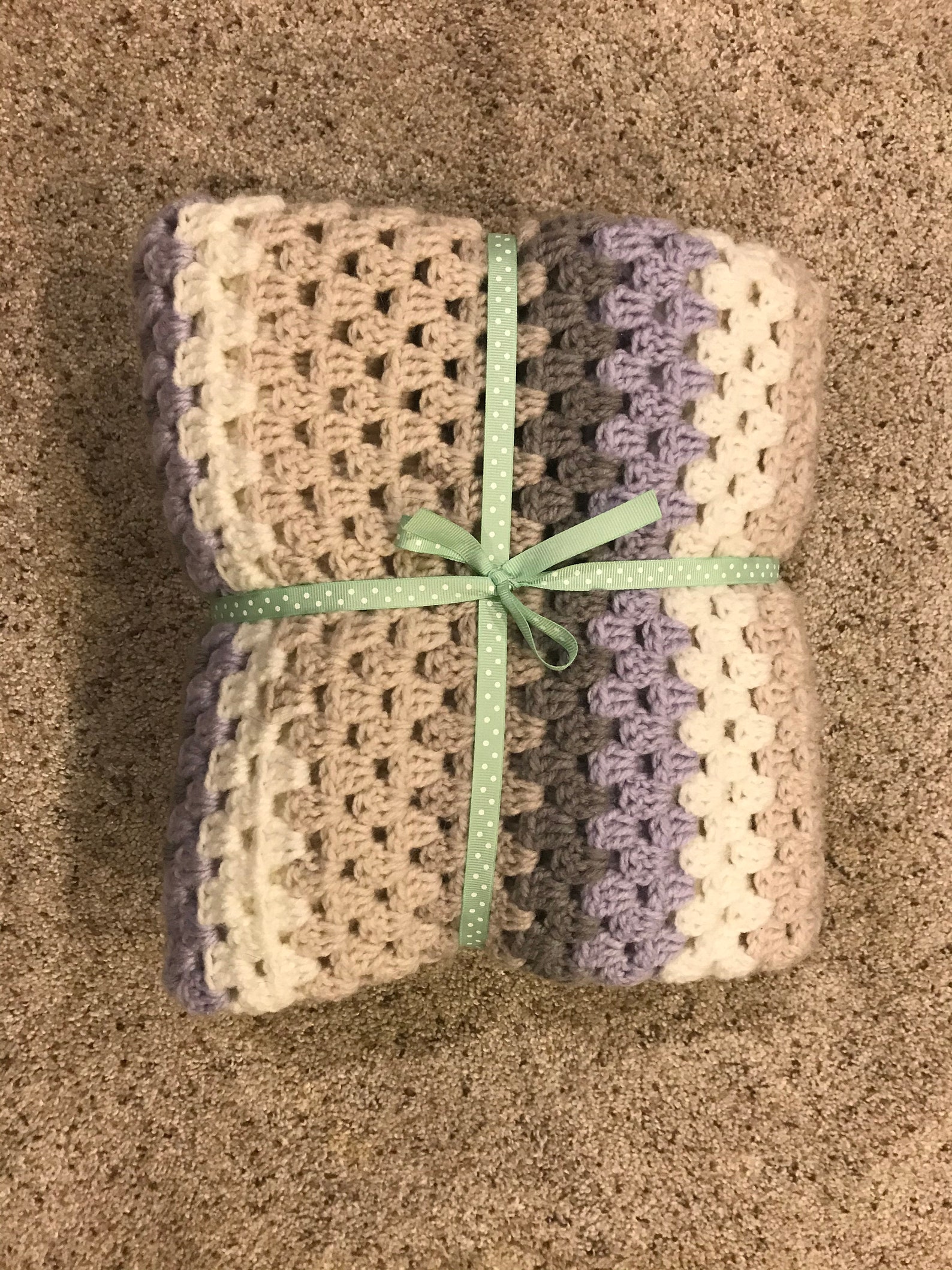 Beautiful Crochet Blanket in Blue and Green Light Blue and - Etsy Ireland
