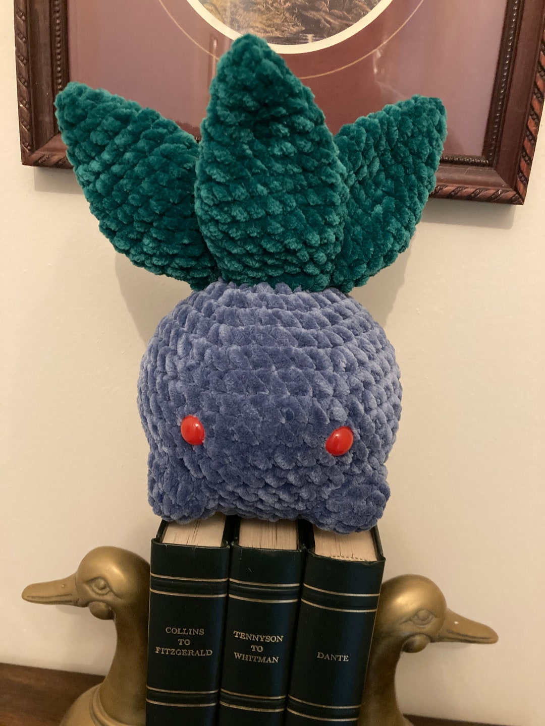 Handmade Crochet Blue Raddish Monster- Oddish - Etsy