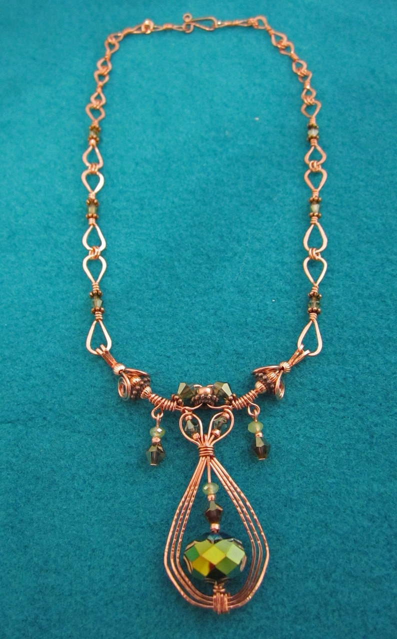 Copper Celtic Style Wire Wrapped Necklace - Etsy