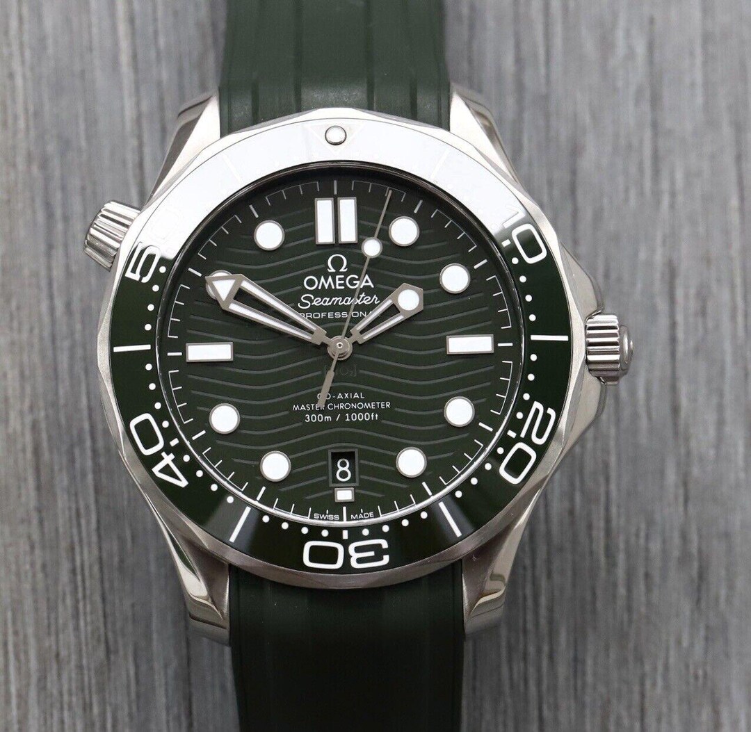 Omega Seamaster Diver 300m Green Dial 210.30.42.20.10.001 - Etsy