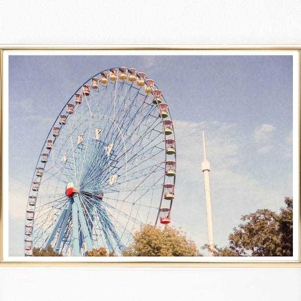 Ferris Wheel Print - Etsy