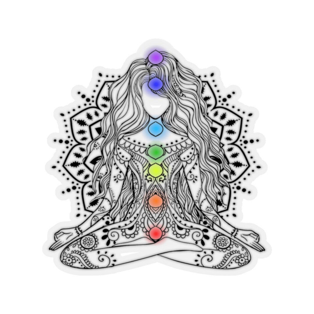 Chakra Girl Sticker Chakra Sticker, Love and Light, Mandala Sticker ...