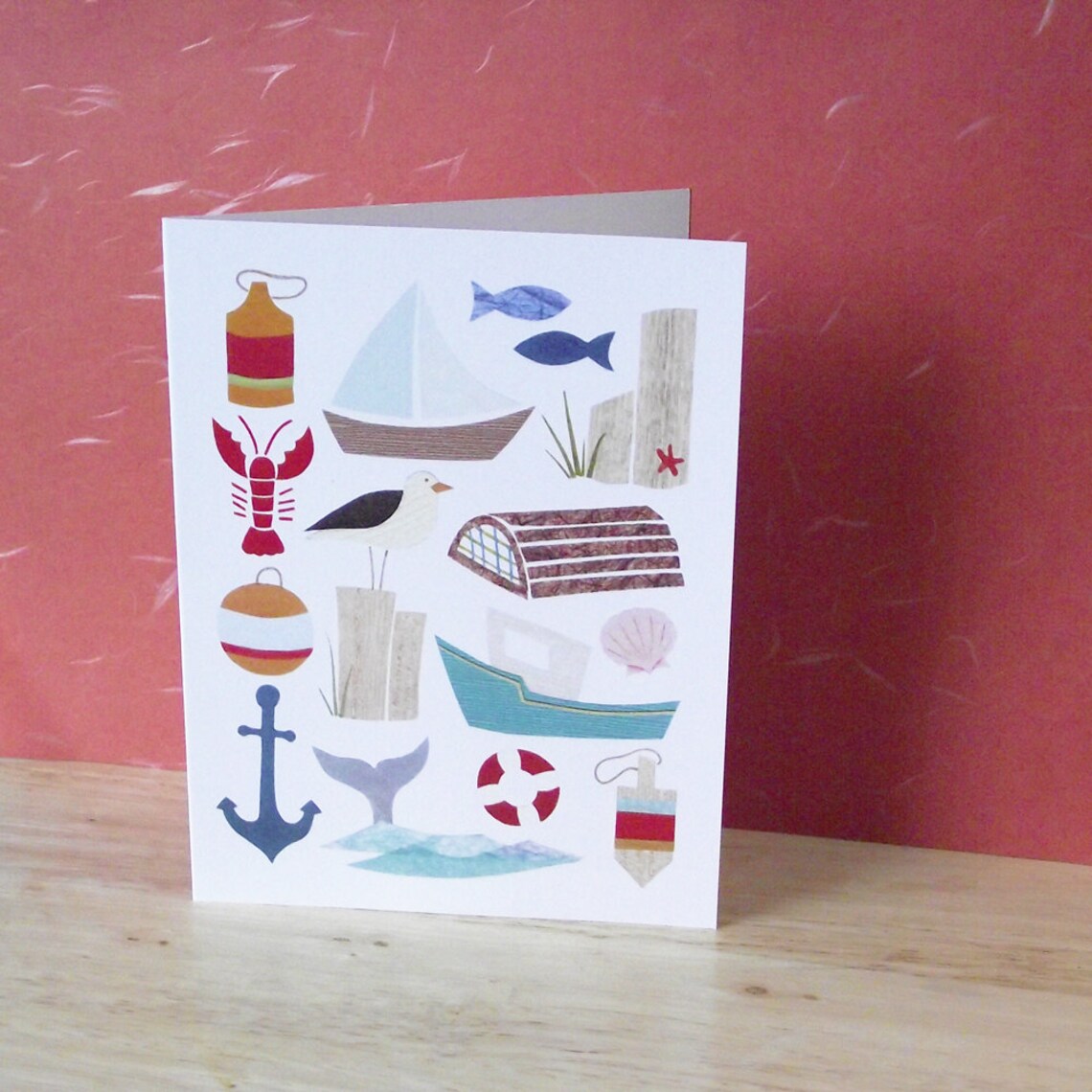 By the Sea - Greeting Card - Nautical Card - Seaside - Etsy