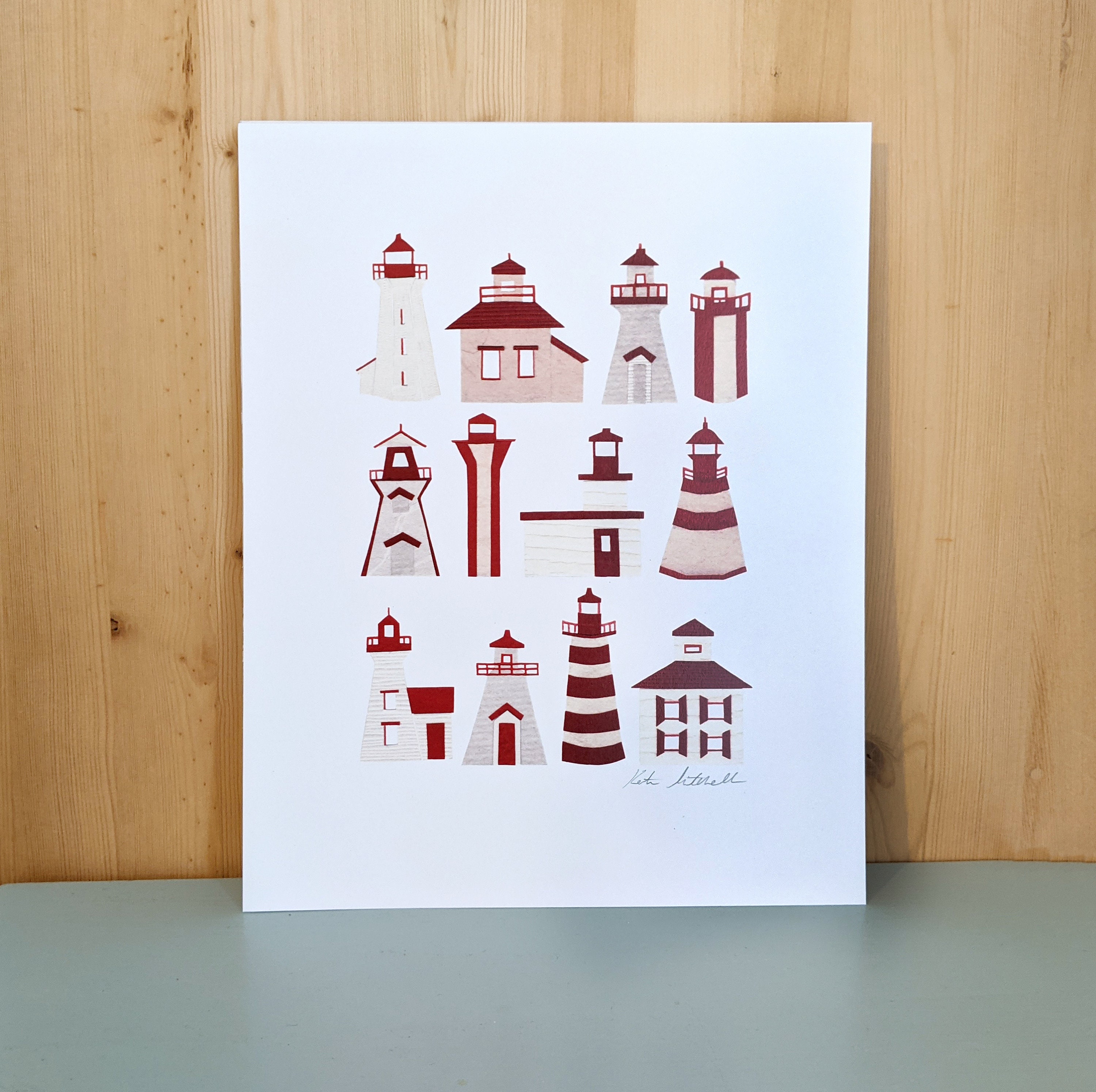 Lighthouses Print 8x10 Digital Art Print Nautical Print - Etsy