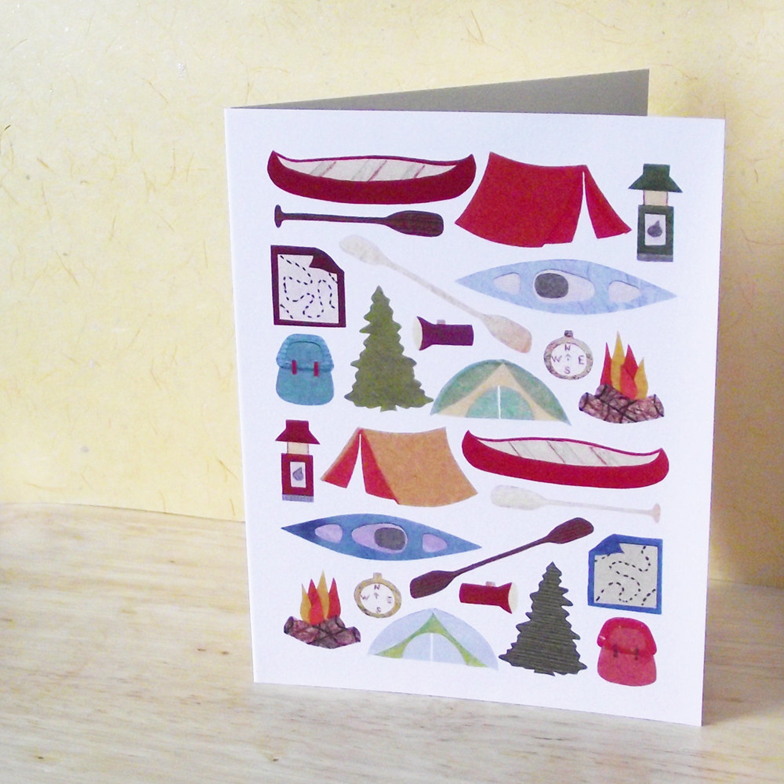 Gone Camping Greeting Card Camping Card Campfire Card - Etsy