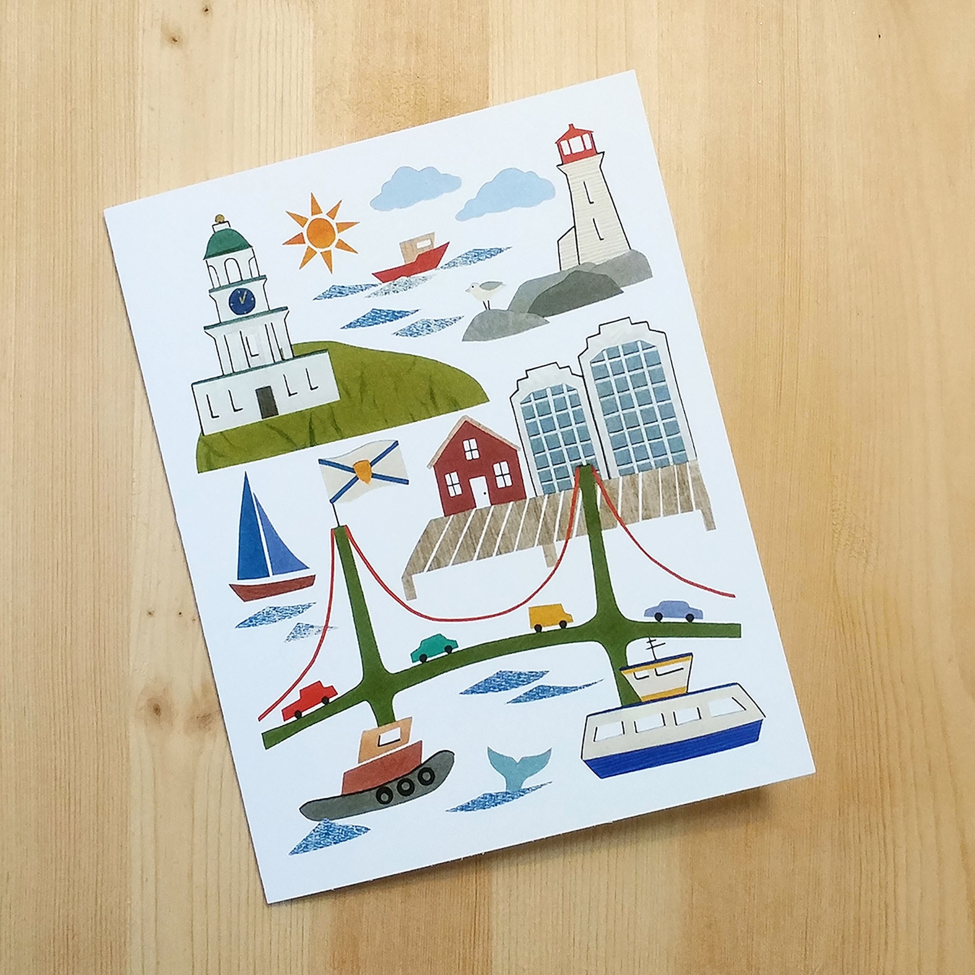 Halifax Nova Scotia Greeting Card Halifax Dartmouth Card - Etsy UK