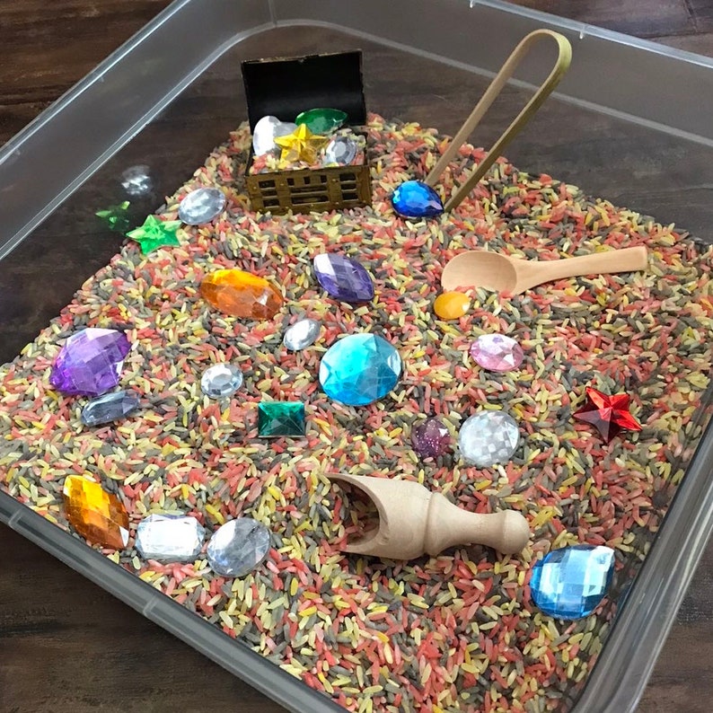 Treasure/pirate Themed Sensory Kit Colored Rice Sensory - Etsy