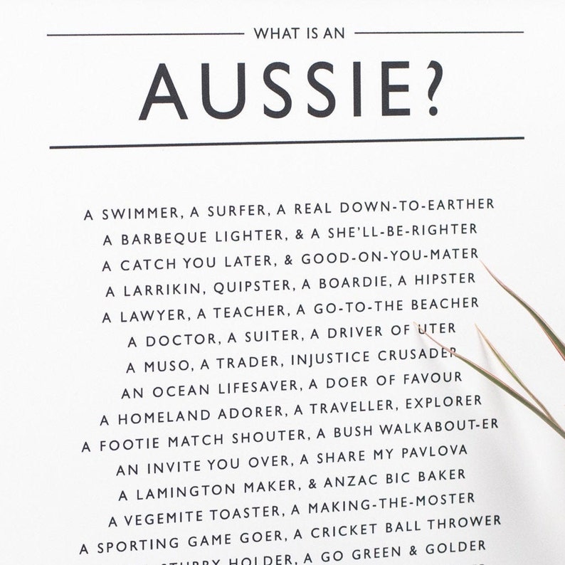 Aussie Print PDF Print Aussie Poem What is an Aussie - Etsy Australia