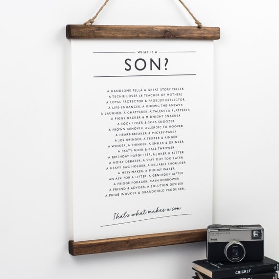 Son Print PDF Print Son Poem Print Son Poster Present - Etsy