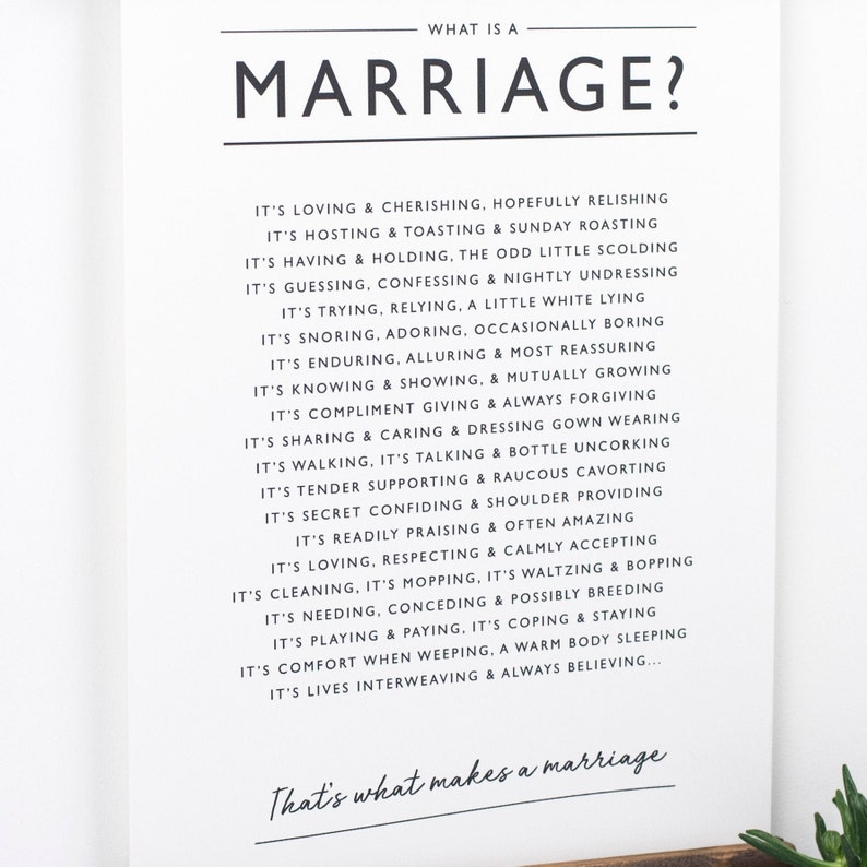 Marriage Poem Print PDF Print Wedding Poem Paper - Etsy