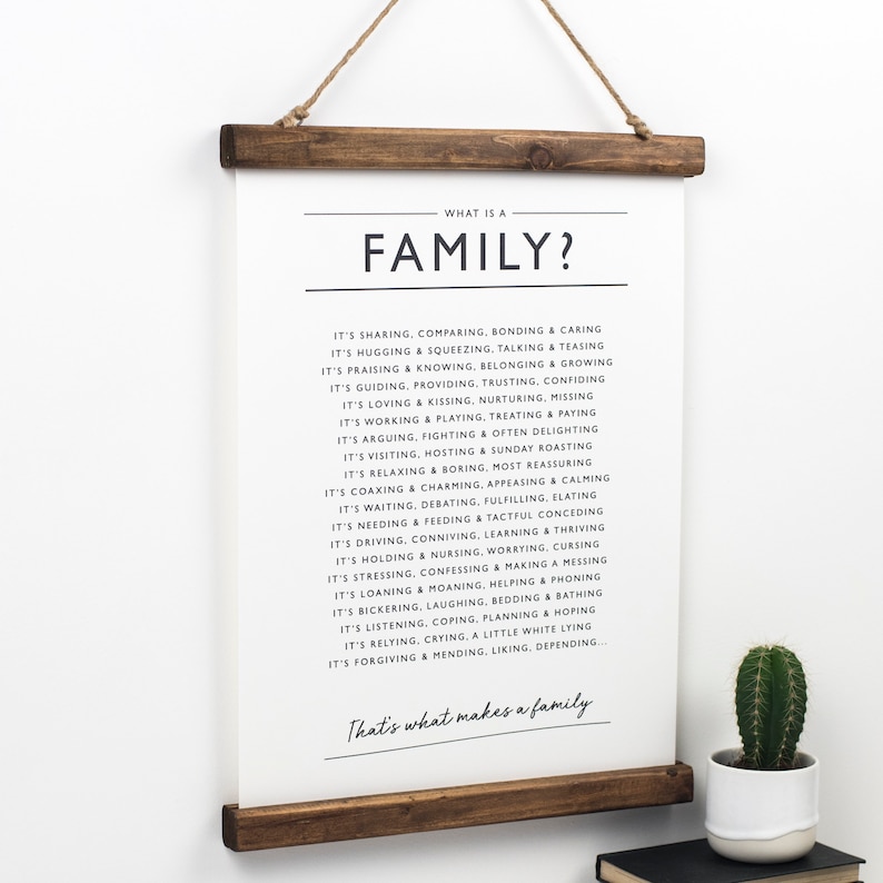 Family Print PDF Print Family Poem What is A Family - Etsy UK