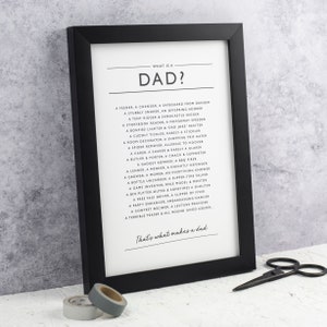 Dad Print - PDF Print - Dad Poem - Fathers Day Gift - Fathers Day Poem ...