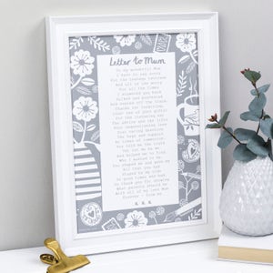 Gift for Mum - Mum Print - PDF Print - Mothers Day Poem - Mum Poem ...
