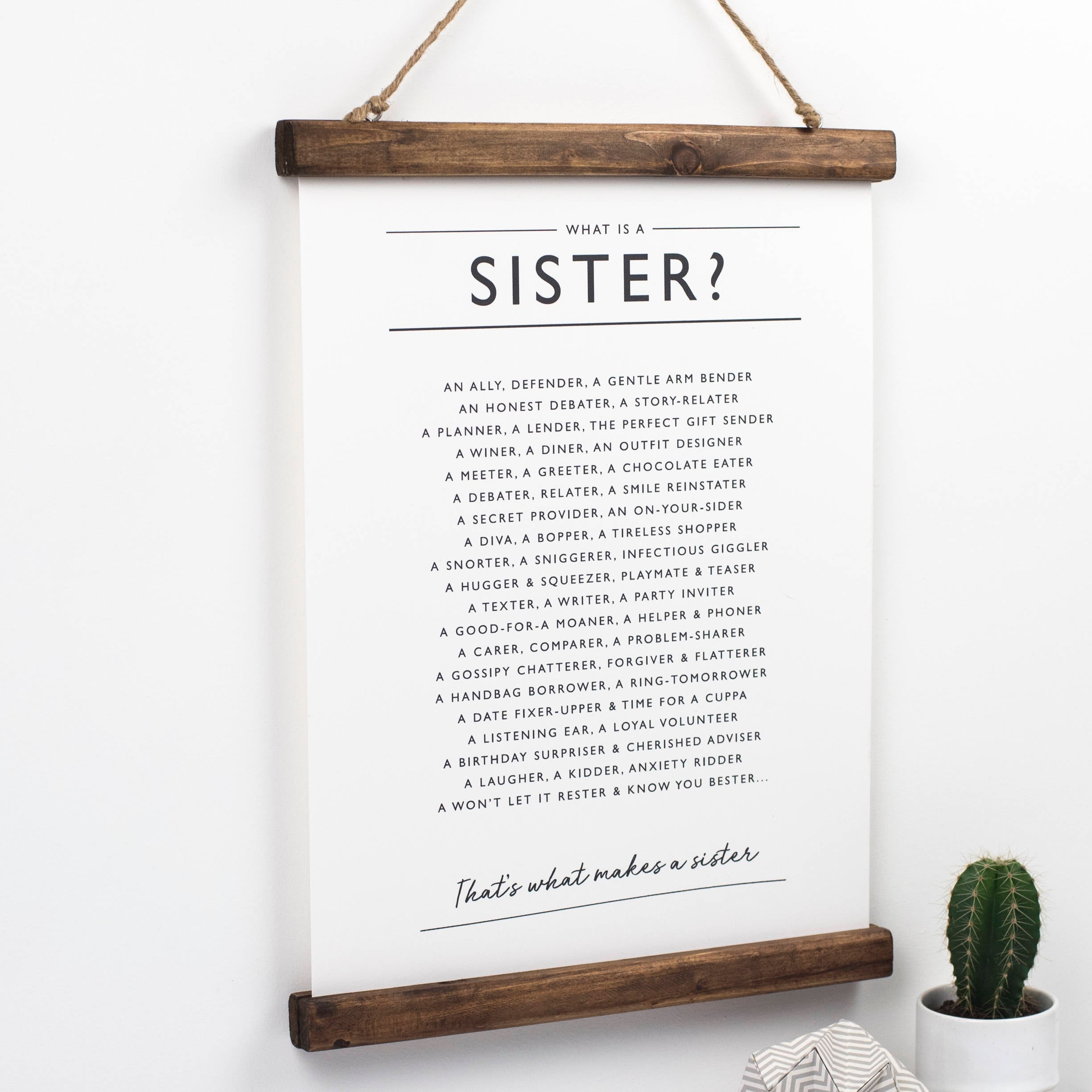 Sister Print - PDF Print - Sister Poem - Sister Poster - Present for ...
