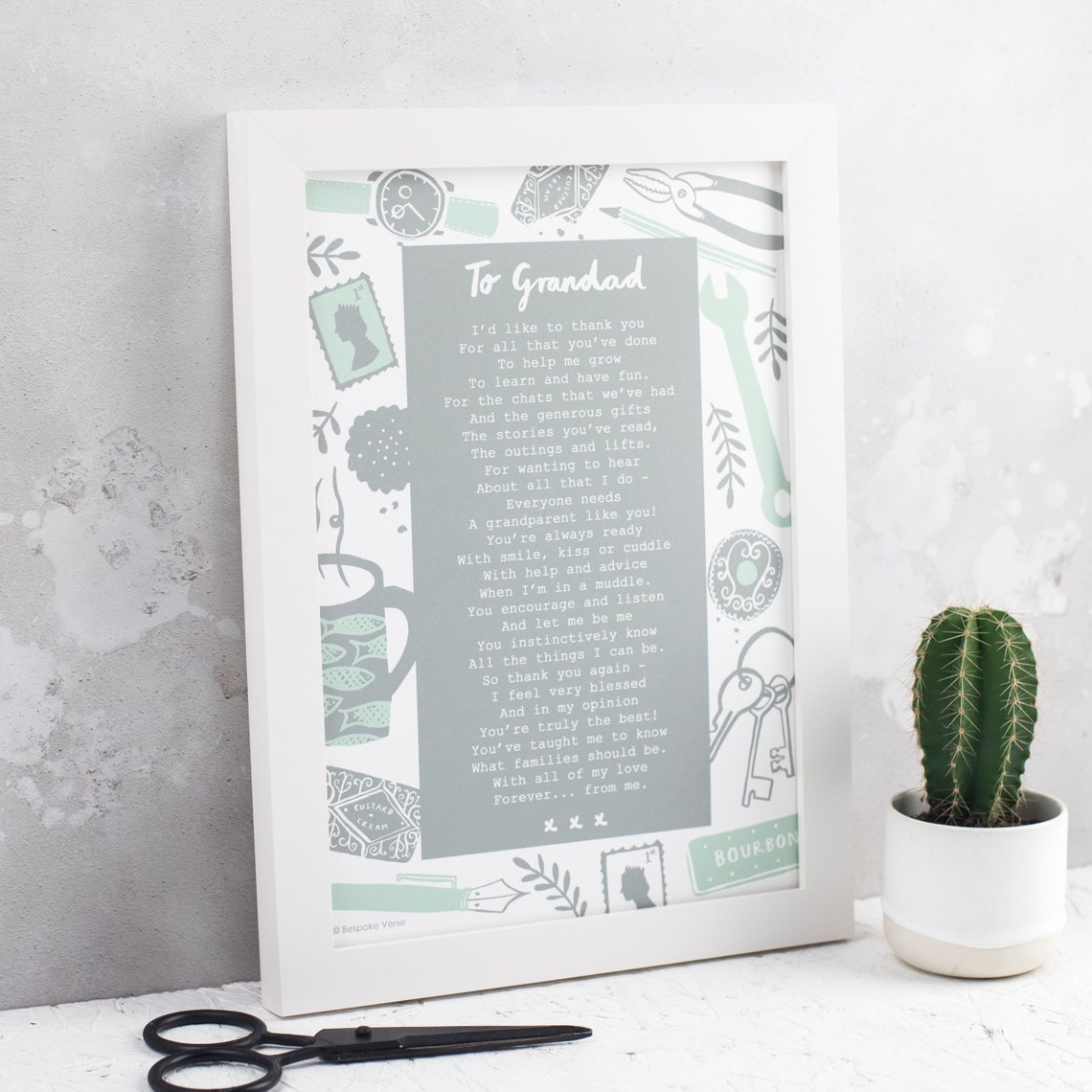 Grandad Poem - Grandad Print - DF Print - Gift for Grandad - Poem Gift ...