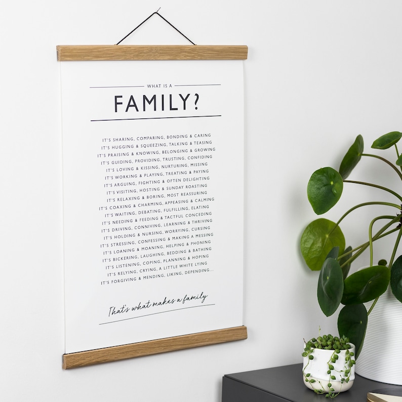 Family Print PDF Print Family Poem What Is A Family | Etsy