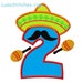 Mexican Fiesta Hat Number Two 2 APPLIQUE Embroidery Design | Etsy