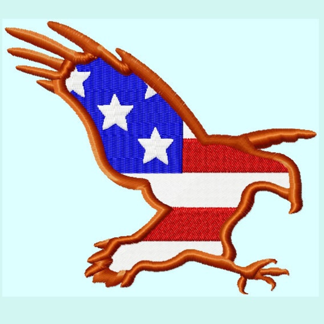 Eagle American Flag Embroidery Designs 3 Sizes INSTANT DOWNLOAD - Etsy